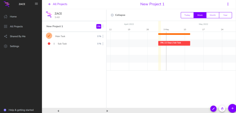 How to prepare a new Gantt chart in Zace? – Zace
